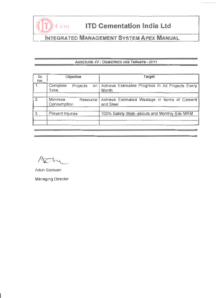 IMS Objectives 2011 | PDF