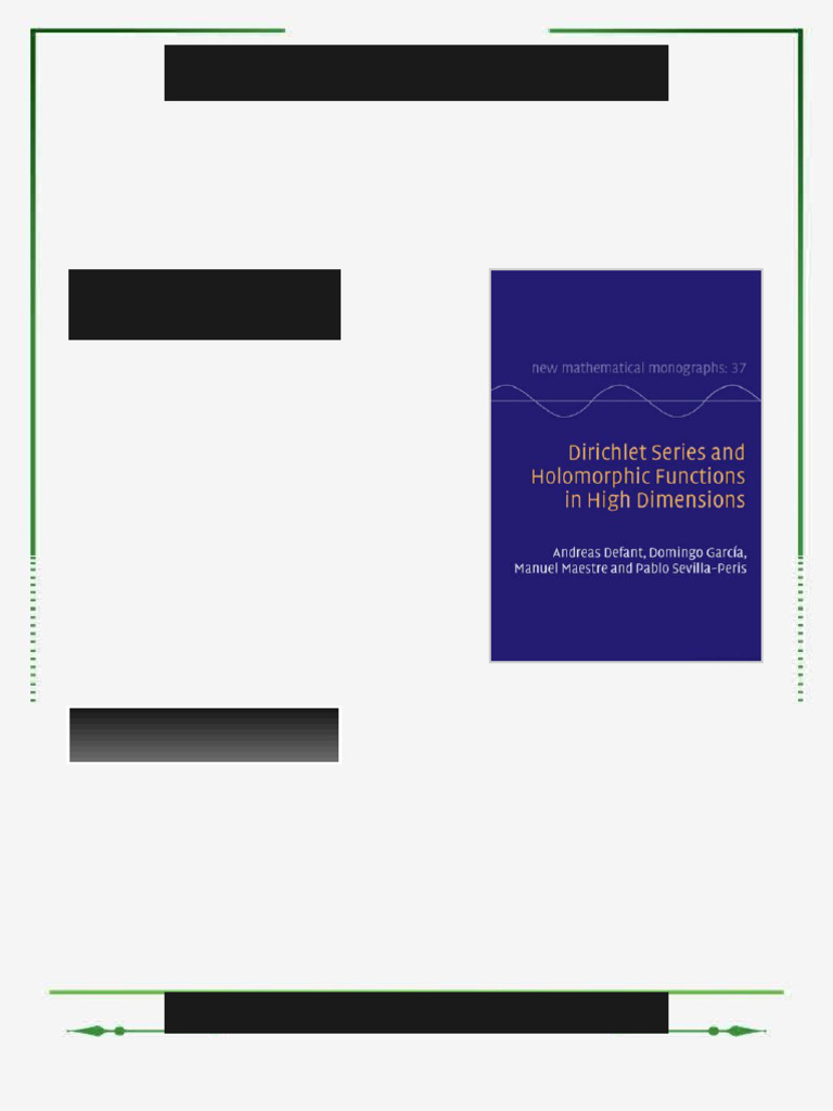 Dirichlet Series and Holomorphic Functions in High Dimensions (New ...