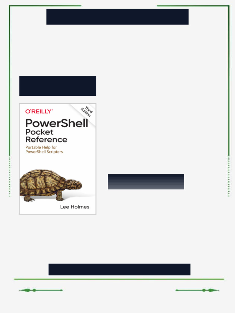 PowerShell Pocket Reference 3rd Edition Lee Holmes eBook insider ...
