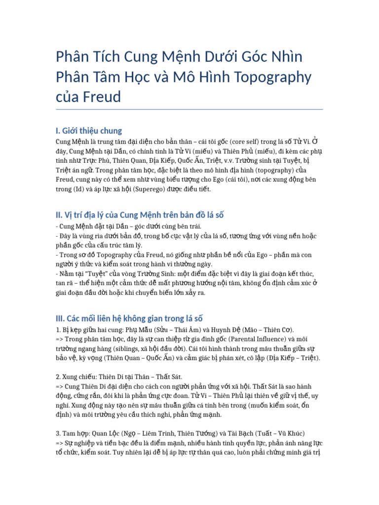 Phan Tich Cung Menh Freud Topography | PDF