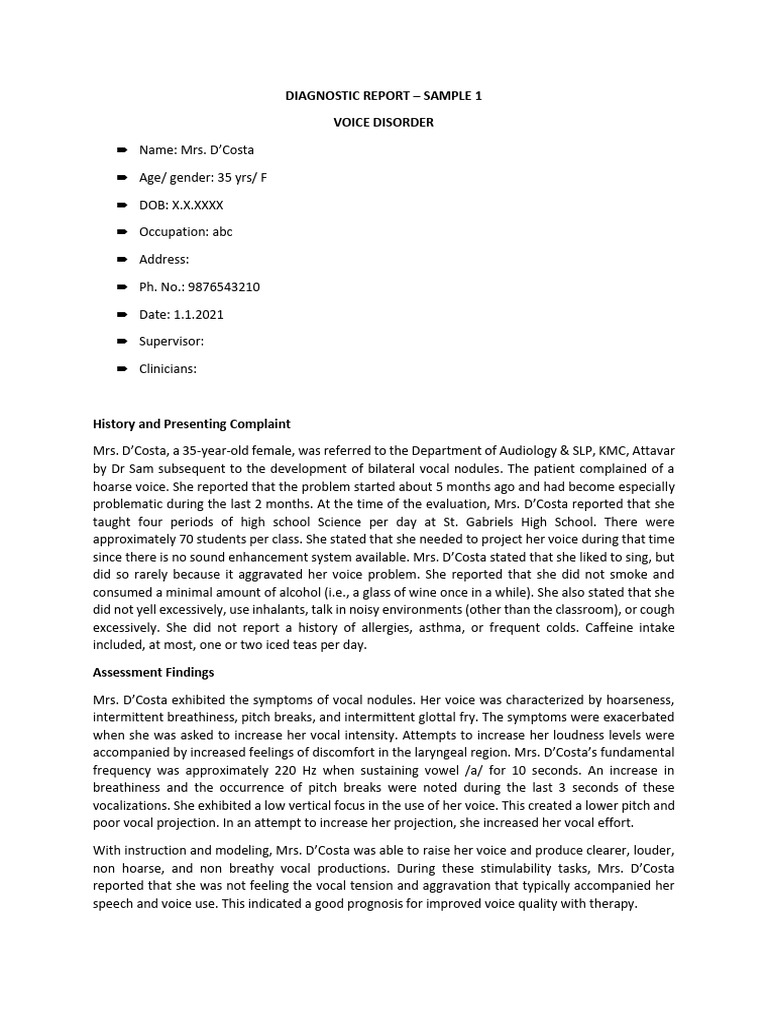 Voice and Language Disorder Reports | PDF | Human Communication | Human ...