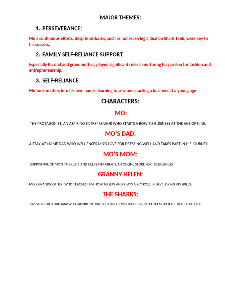 Mo's Bows | PDF | Entrepreneurship