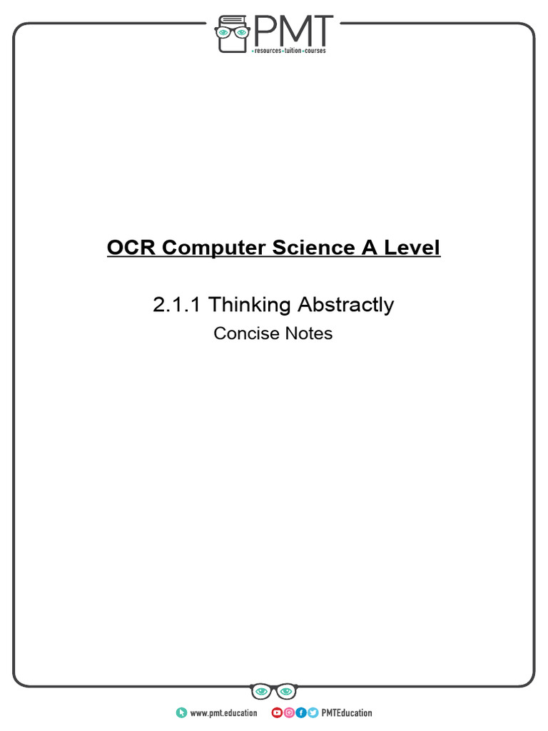 2.1.1. Thinking Abstractly | PDF | Abstraction (Computer Science ...