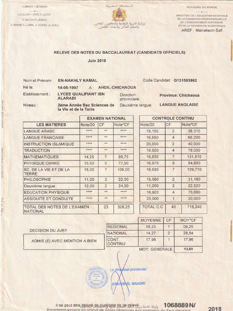 bac note_184811 (1) | PDF