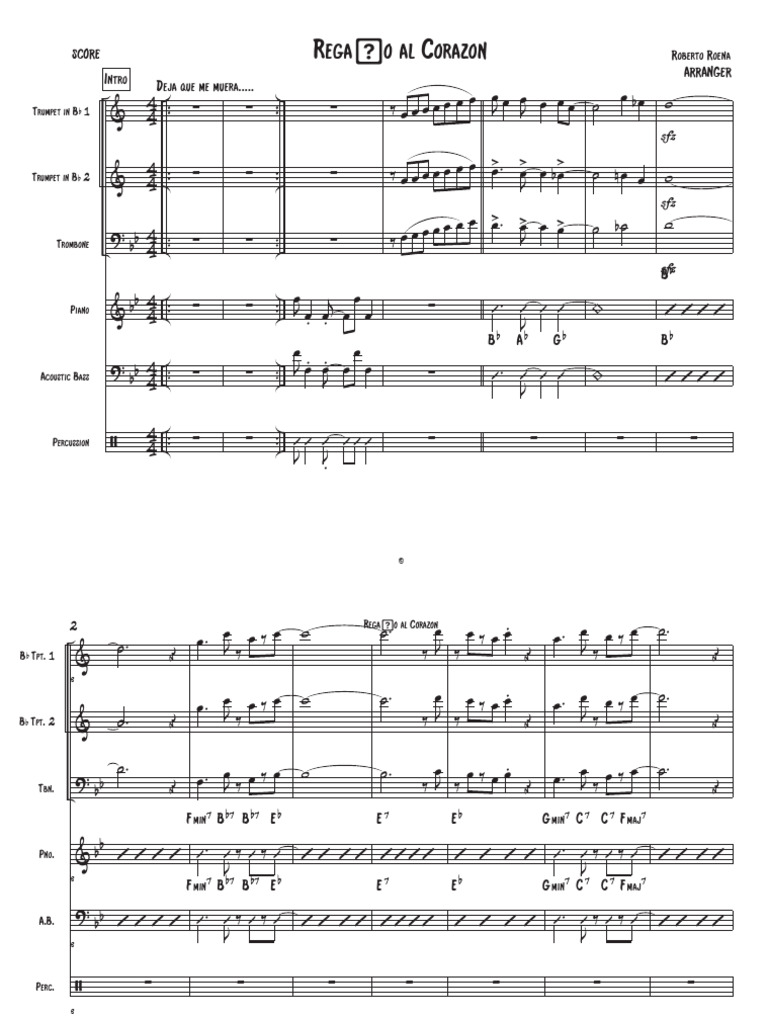 Regaño Al Corazon - SCORE | PDF