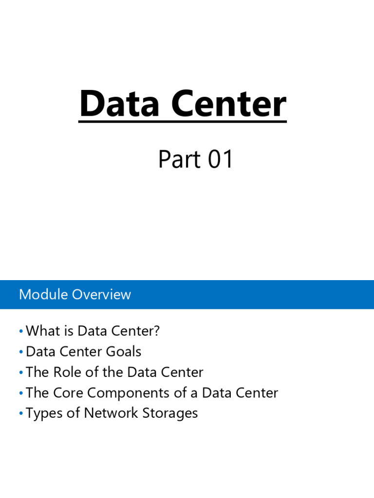 1 Part 1 Data Center Pdf Data Center Computer Network