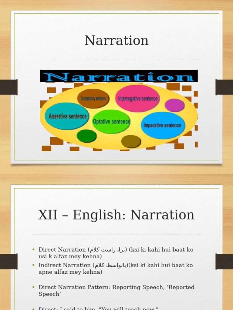 Assertive Narration Lesson | PDF | Syntax | Grammar