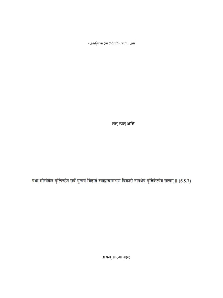 Cuatro Mahavakyas del Sanatana Dharma | PDF | Mantman (hinduismo ...