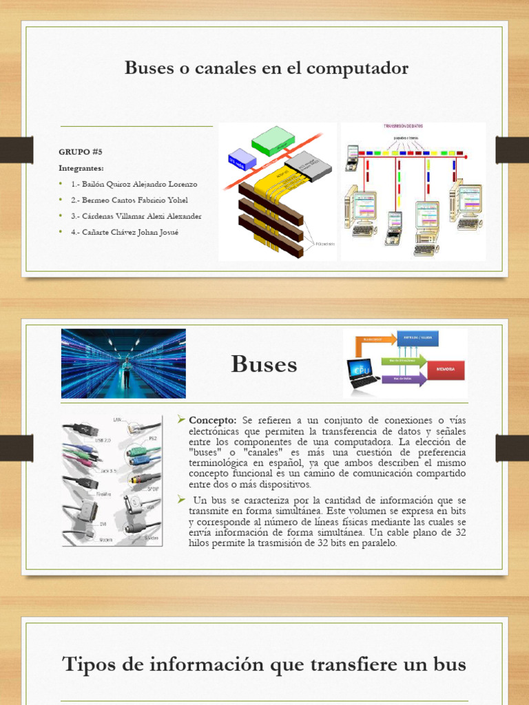 Buses, Tipos de Buses o Canales en El Computador | PDF | Hardware de la ...