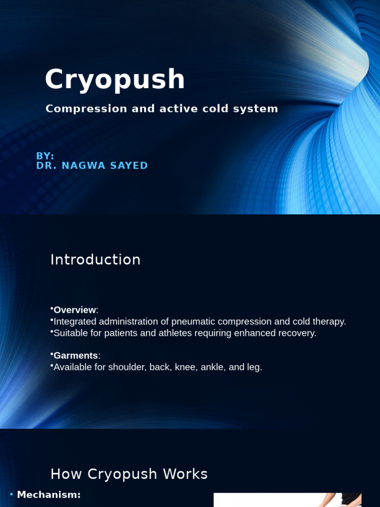 Cryopush: Cold Compression Therapy System | PDF | Medical Specialties ...