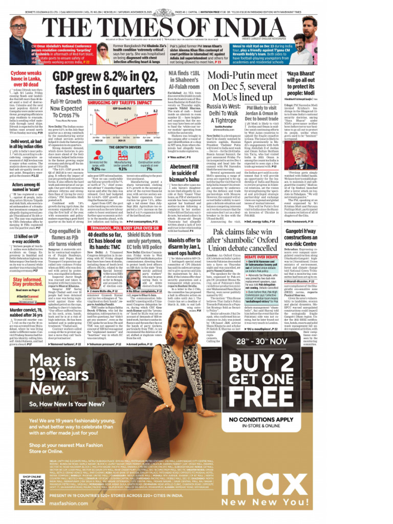 29.11.25 Times of India | PDF