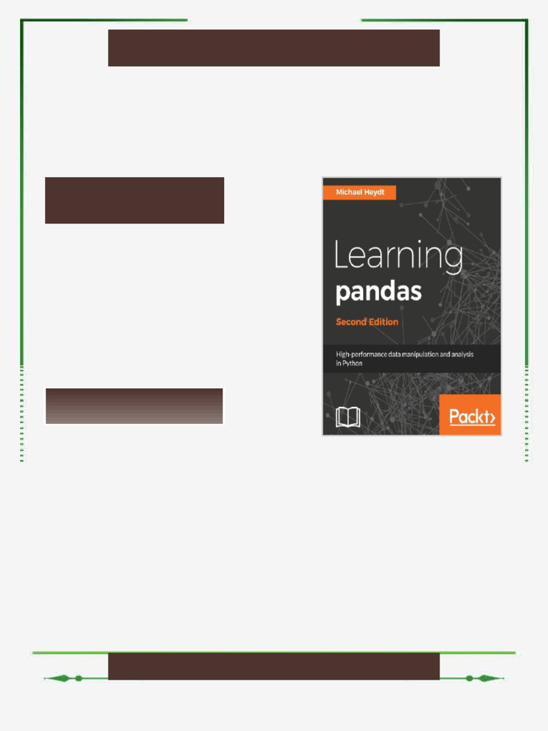 Learning pandas 2nd edition Edition Heydt ebook universal format | PDF