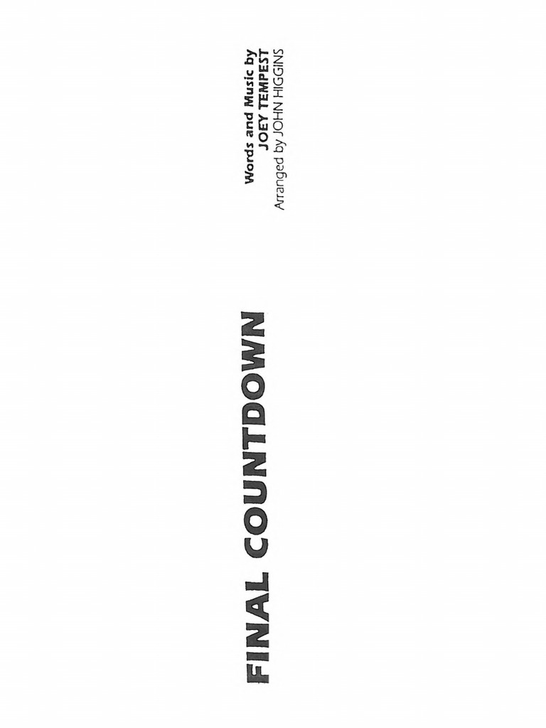 Final Countdown - Arr. John Higgins | PDF