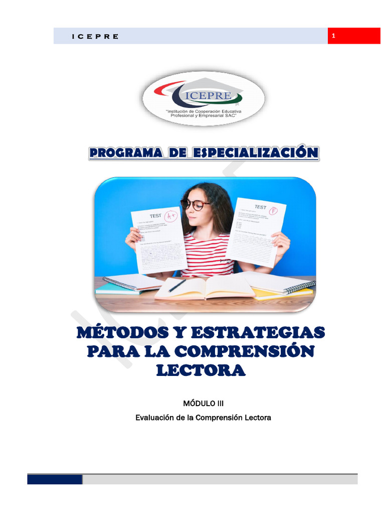 MOD. 03 - METODOS Y ESTRATEGIAS PARA LA COMPRENSION LECTORA | PDF ...