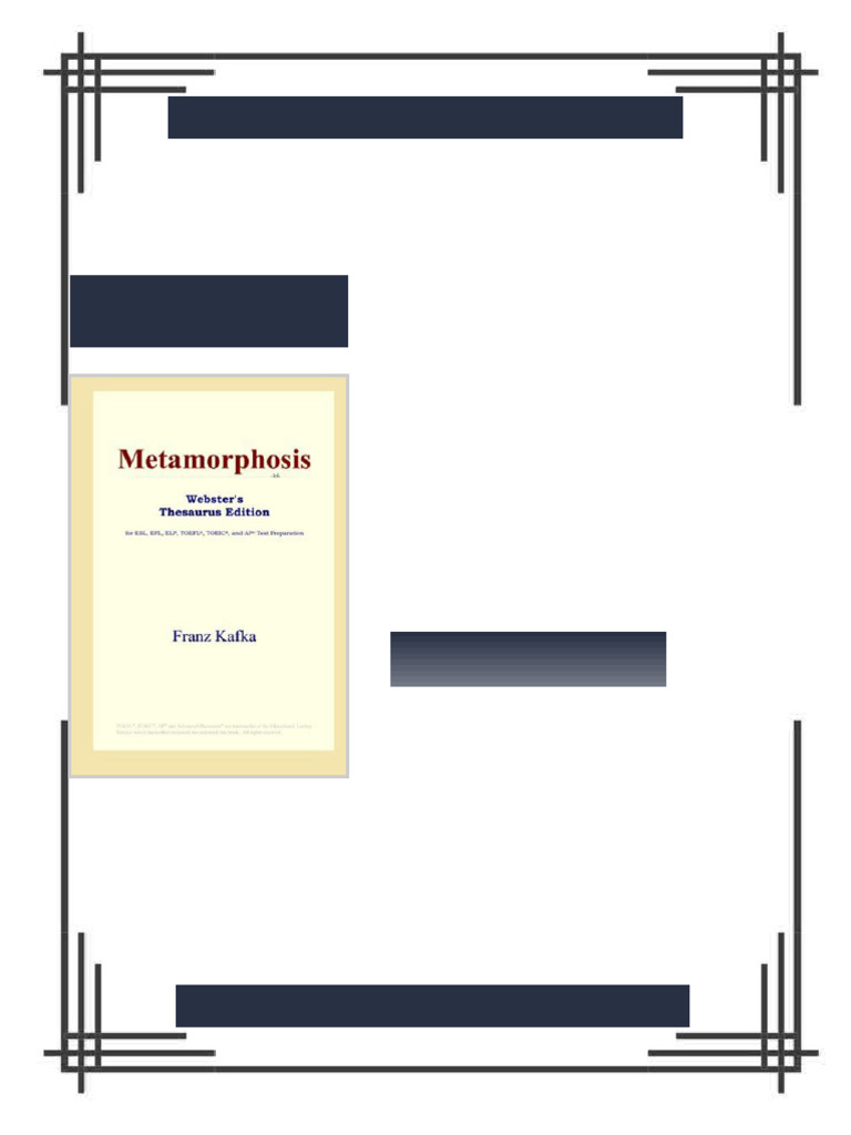Metamorphosis Webster s Thesaurus Edition Franz Kafka ebook pro-grade ...