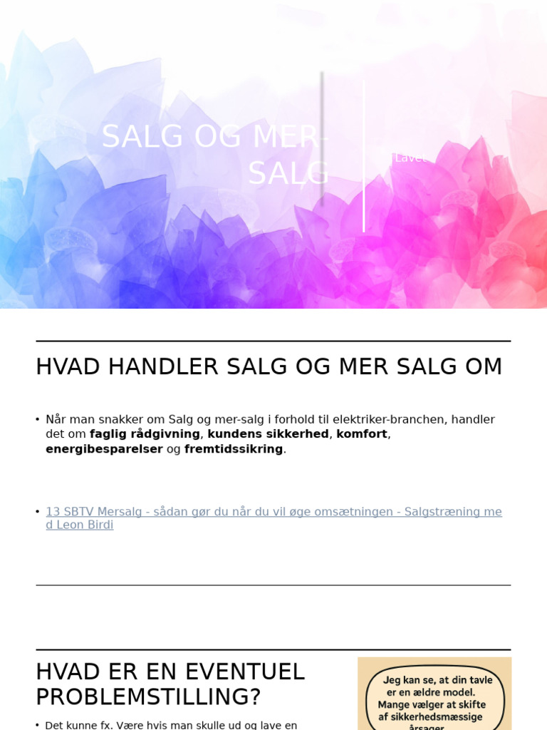 Salg Og Mer Salg | PDF