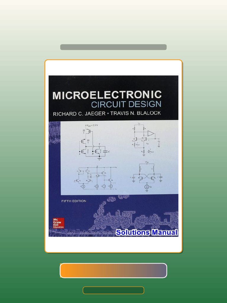 Microelectronic Circuit Design 5th Edition Jaeger Test Bank | PDF ...