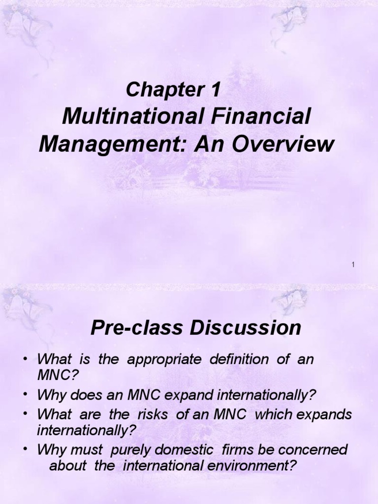 Overview of Multinational Financial Management | PDF | International ...