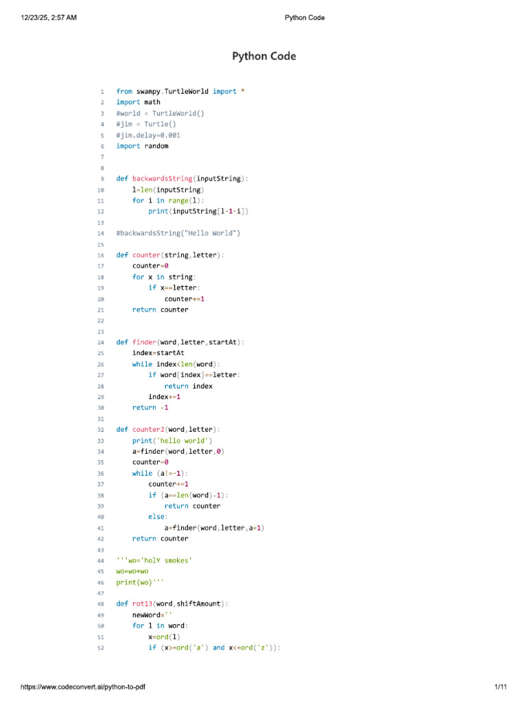 Python Code | PDF