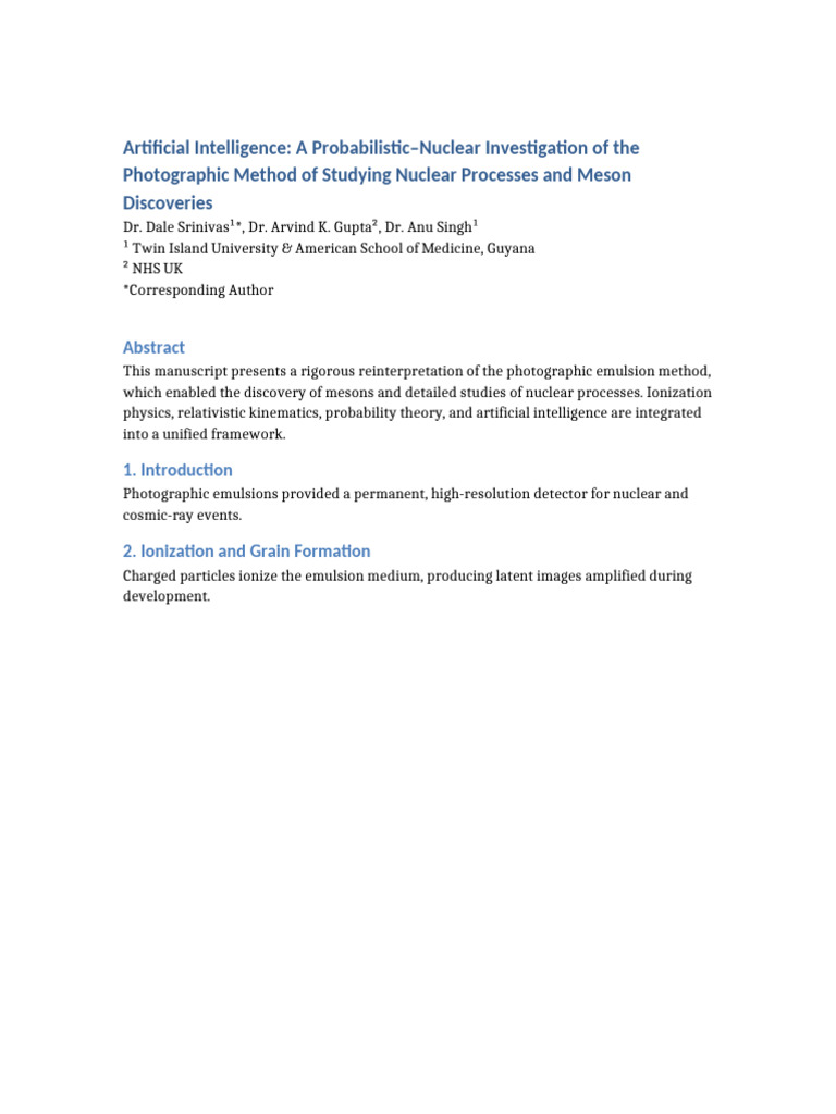 Photographic Method Mesons Elsevier | PDF