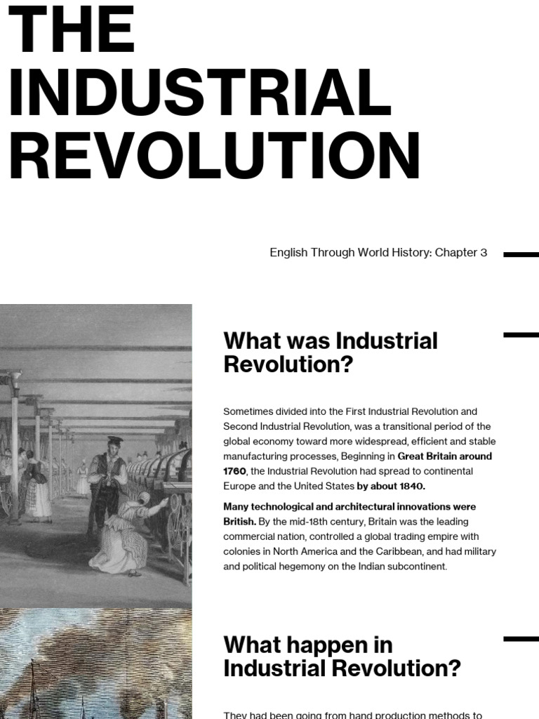 English Through World History - Week 7 | PDF | Industrial Revolution ...