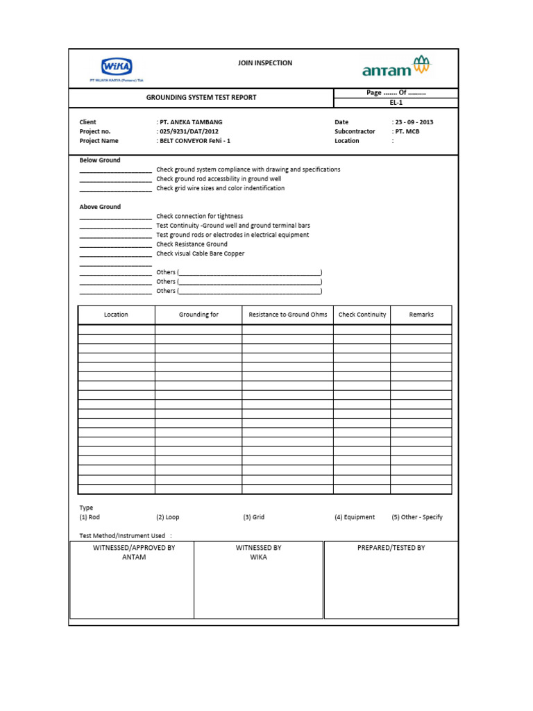 Grounding and Electrical Inspection Report | PDF | Rectifier | Anode