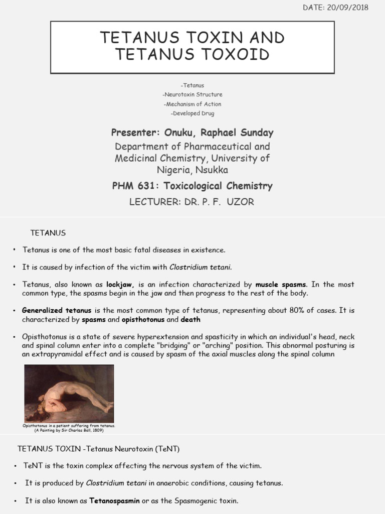 Tetanus Toxin and Tetanus Toxoid | PDF | Cell Biology | Biochemistry