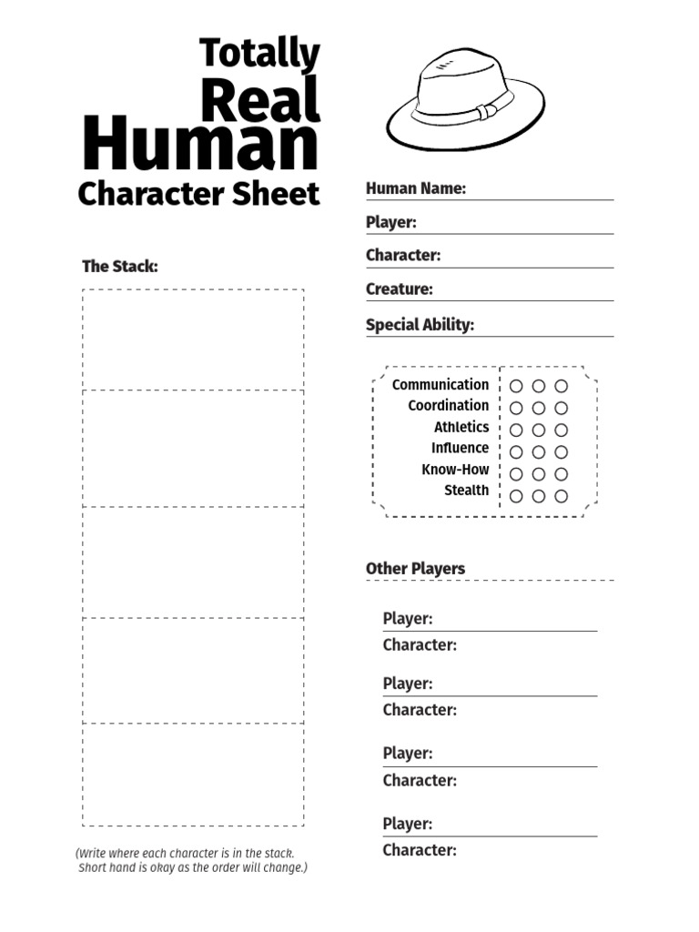 Character Sheet for RPG Players | PDF