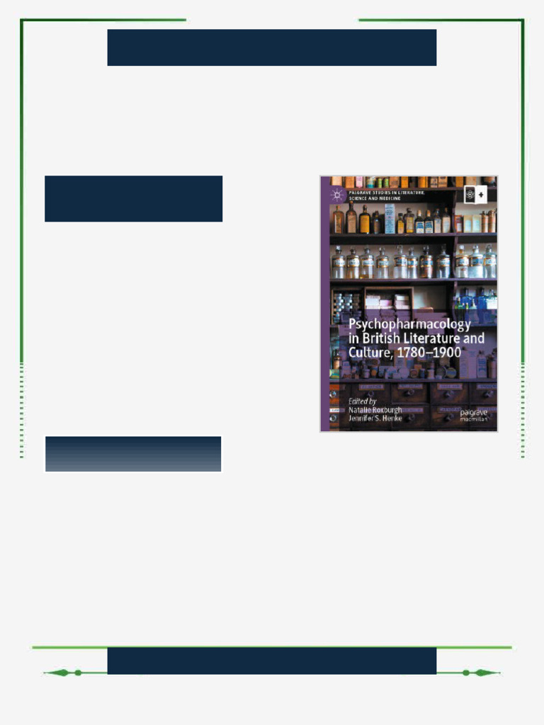 Psychopharmacology in British Literature and Culture, 1780–1900 1st ed ...