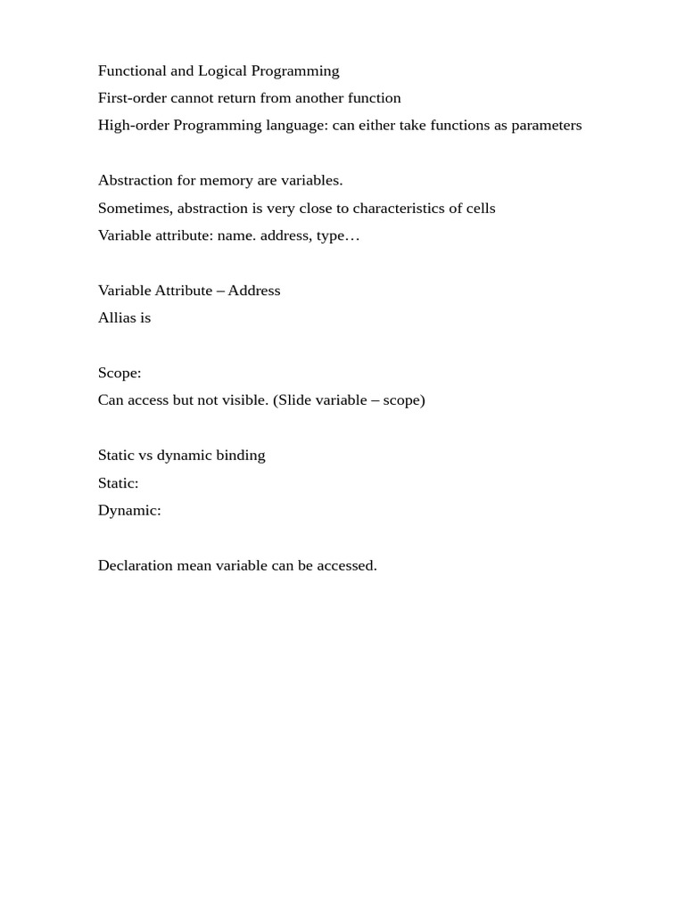 Functional and Logical Programming | PDF