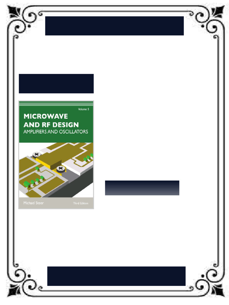 Microwave and RF Design Volume 5 Amplifiers and Oscillators Michael ...
