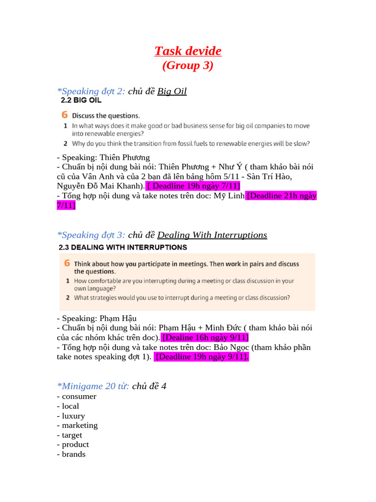Task Devide Group 3 | PDF