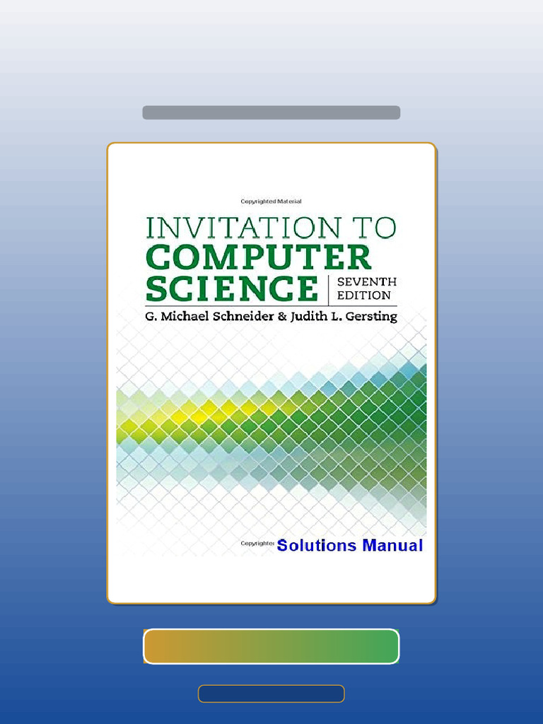 Invitation To Computer Science 7th Edition Schneider Test Bank | PDF ...