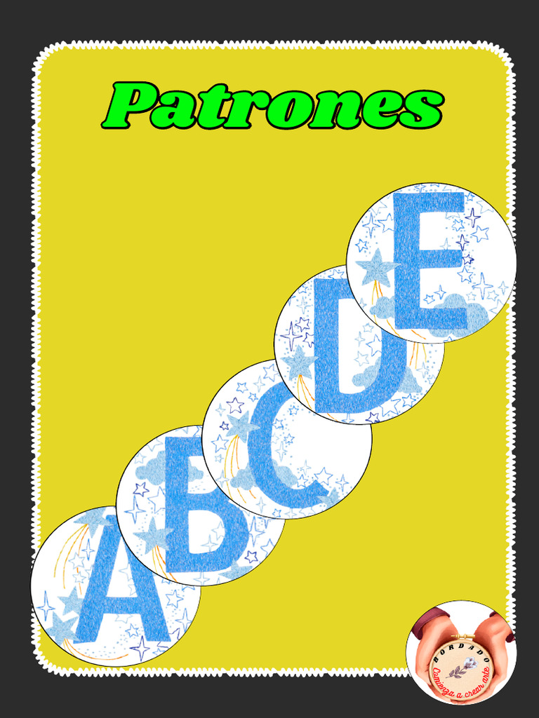 Patrones de Bordado de Letras | PDF | Educación en artes liberales ...