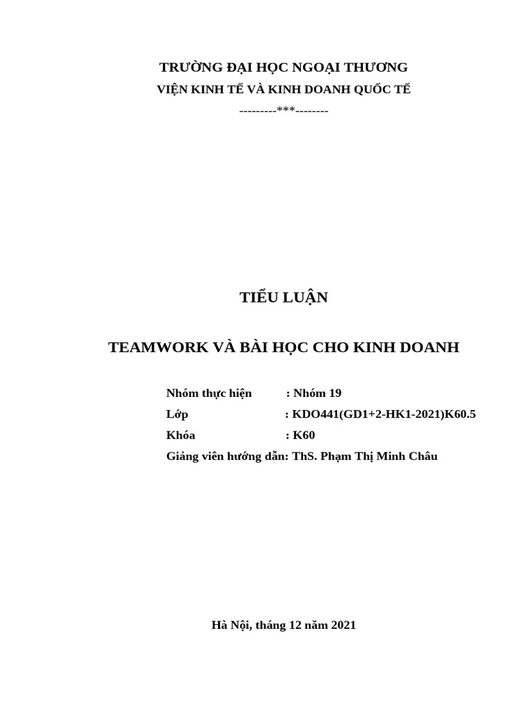 Teamwork-và-bài-học-cho-kinh-doanh | PDF