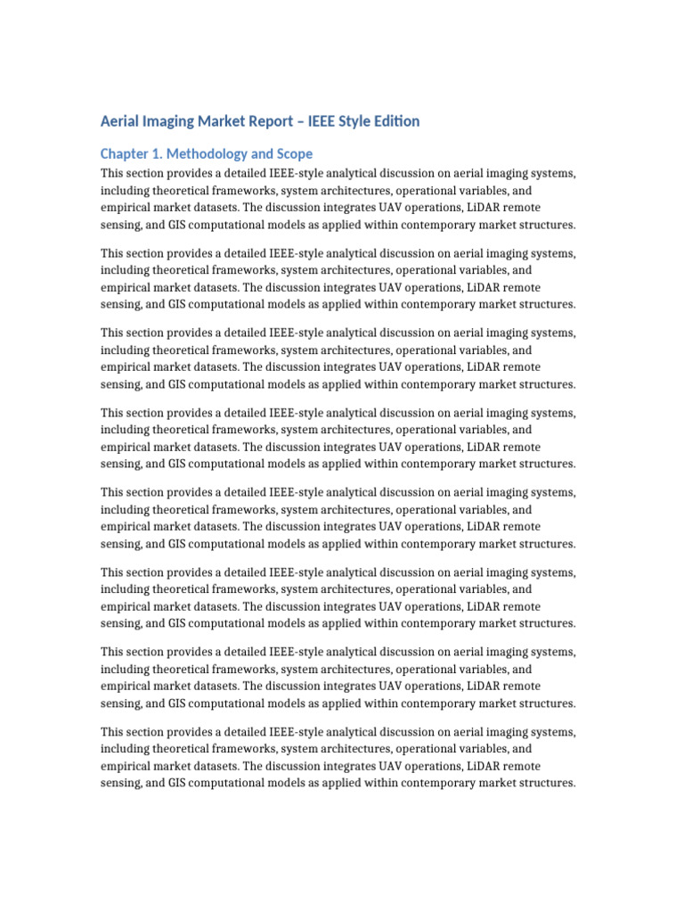 Aerial Imaging Market Analysis Report | PDF | Geographic Information ...