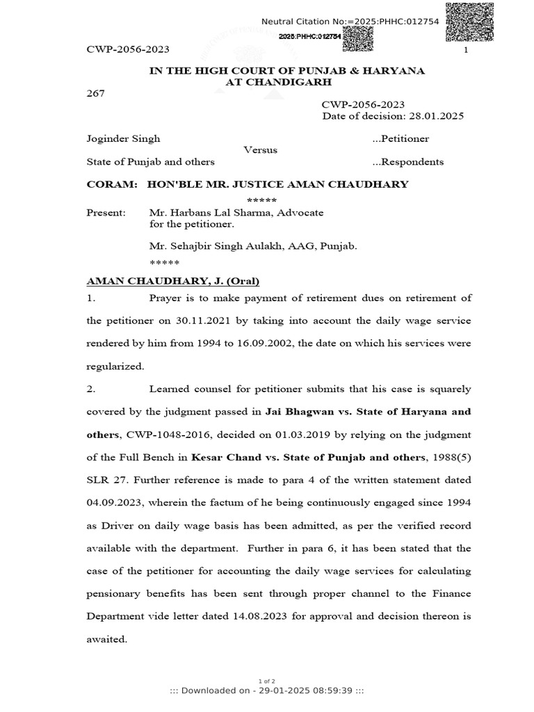 CWP 2056 FINAL ORDER | PDF | Justice | Crime & Violence