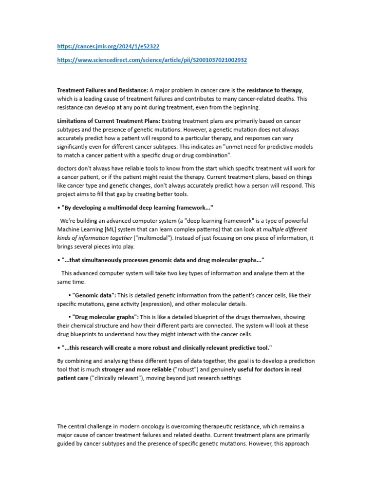 Capstone | PDF | Cancer | Personalized Medicine