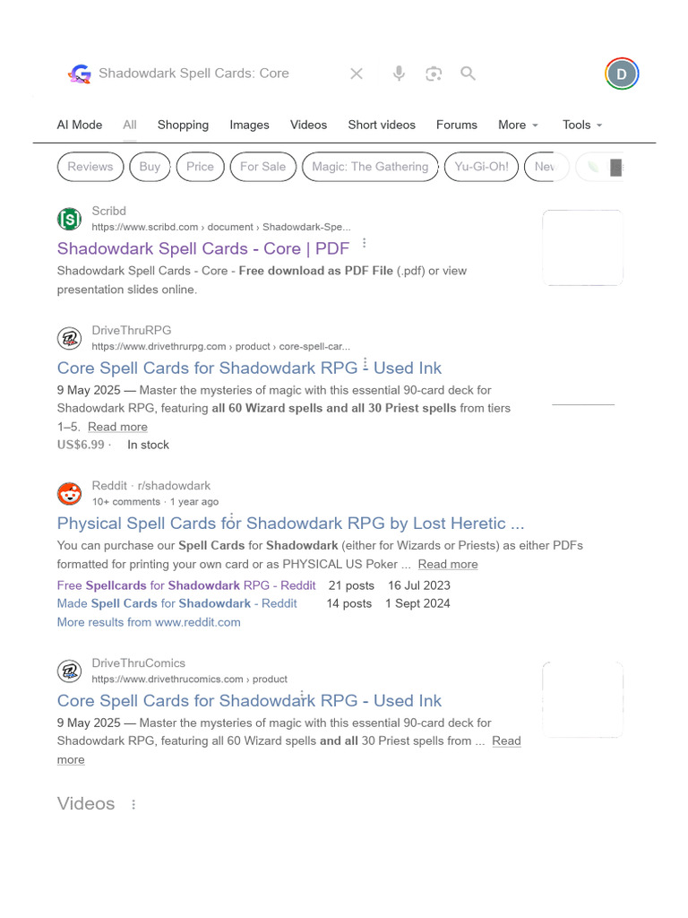 Shadowdark RPG Core Spell Cards | PDF | Tabletop Games