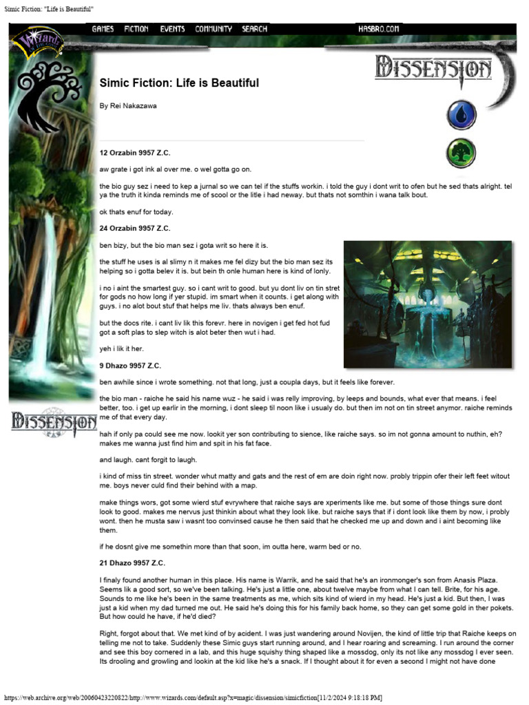 Simic Fiction Life is Beautiful | PDF