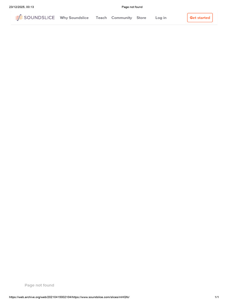 Soundslice Store Page Not Found | PDF