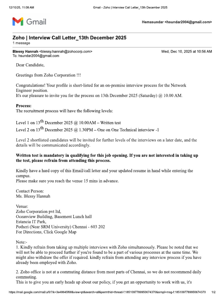 Network Interview | PDF