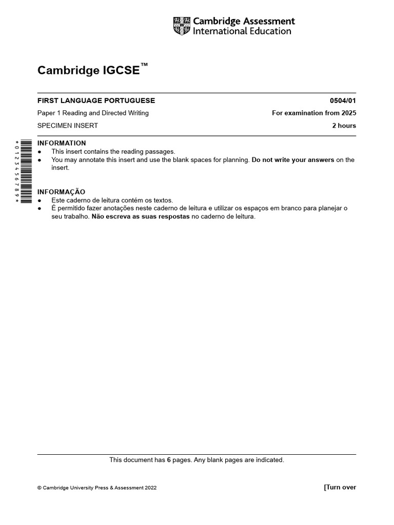 Paper 1 - Insert- Seção B (1) | PDF | Beleza | Angola