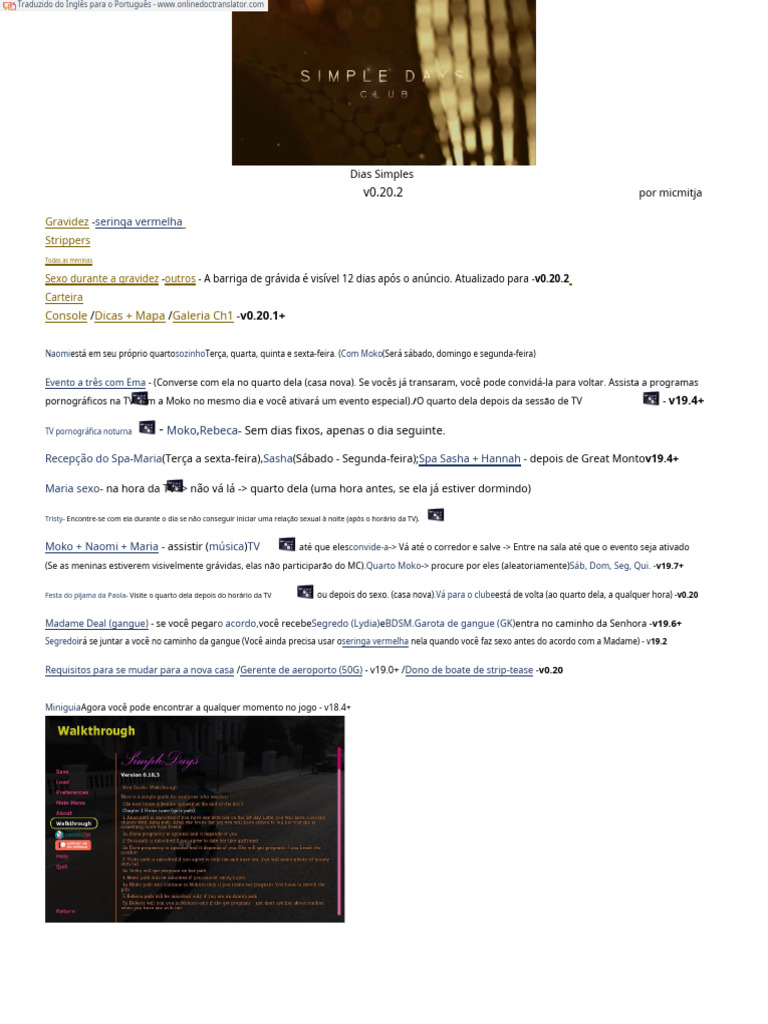 Simple Days_instruções Básica | PDF | Gravidez | Reprodução humana