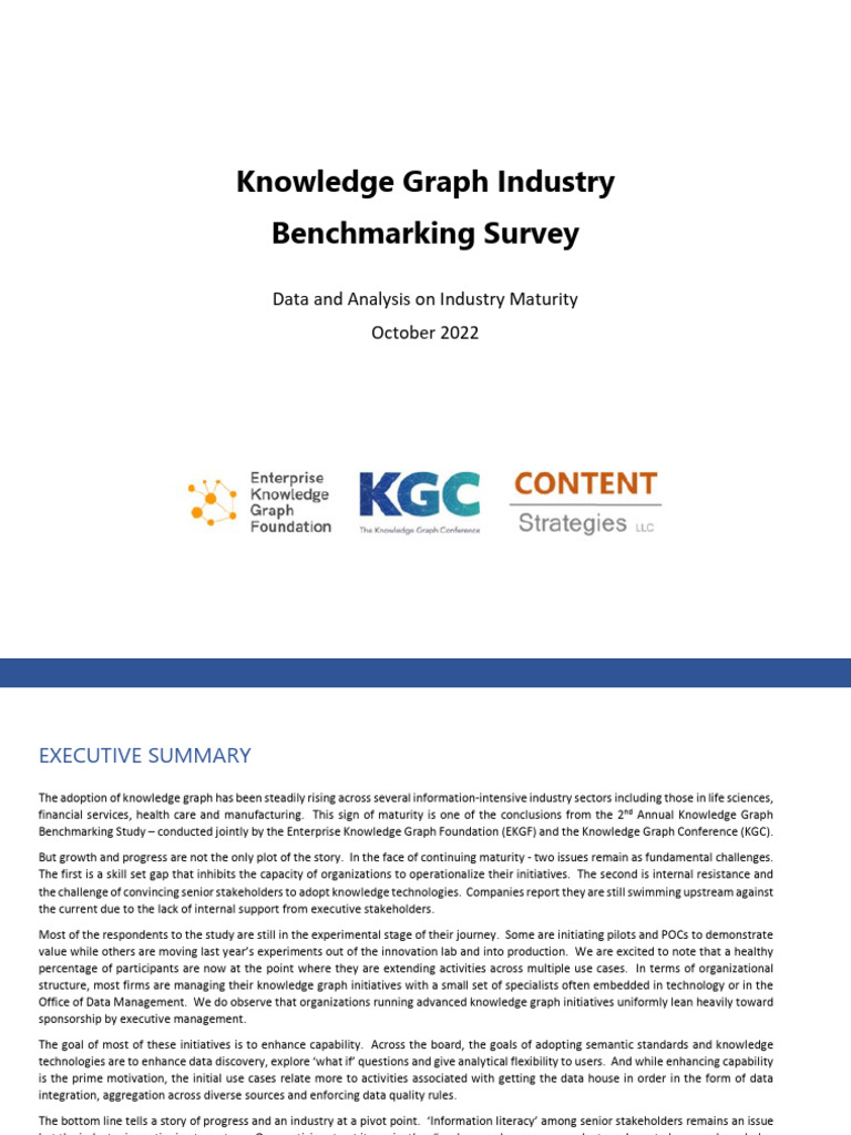Knowledge Graph Industry Survey Report | PDF | Knowledge | Data