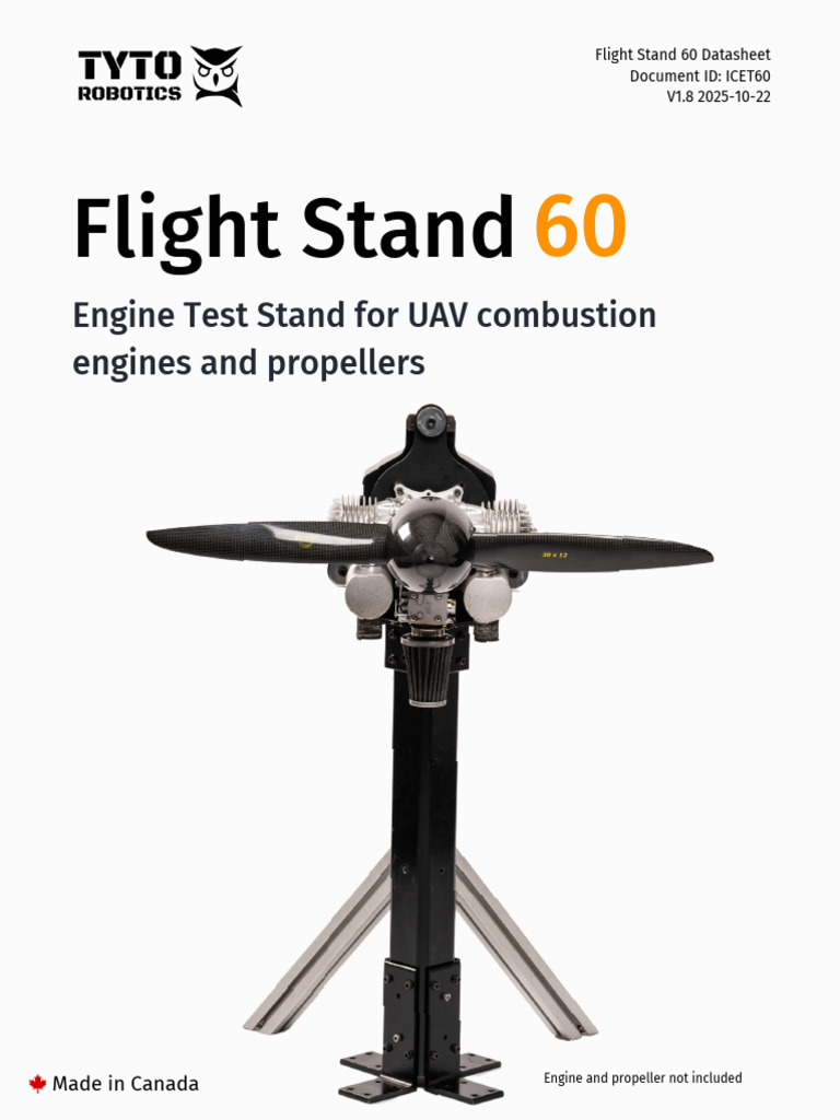 Flight Stand 60 ICE Engine Test Stand Datasheet | PDF | Engines ...