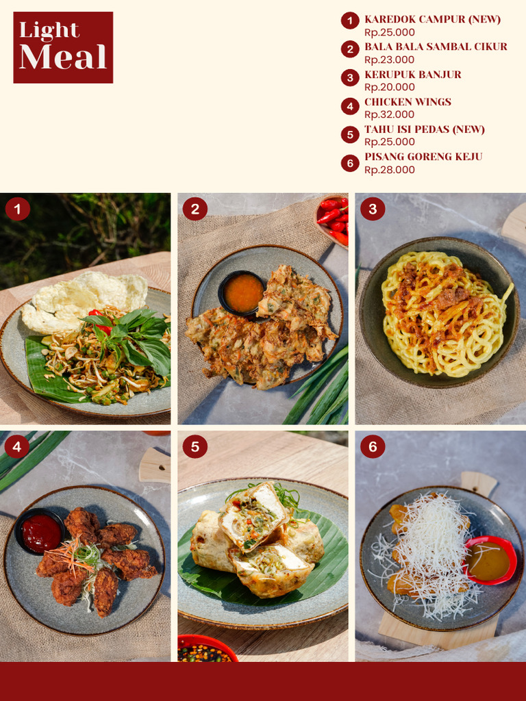 Arunika 2025 Menu | PDF | Food And Drink | Cooking