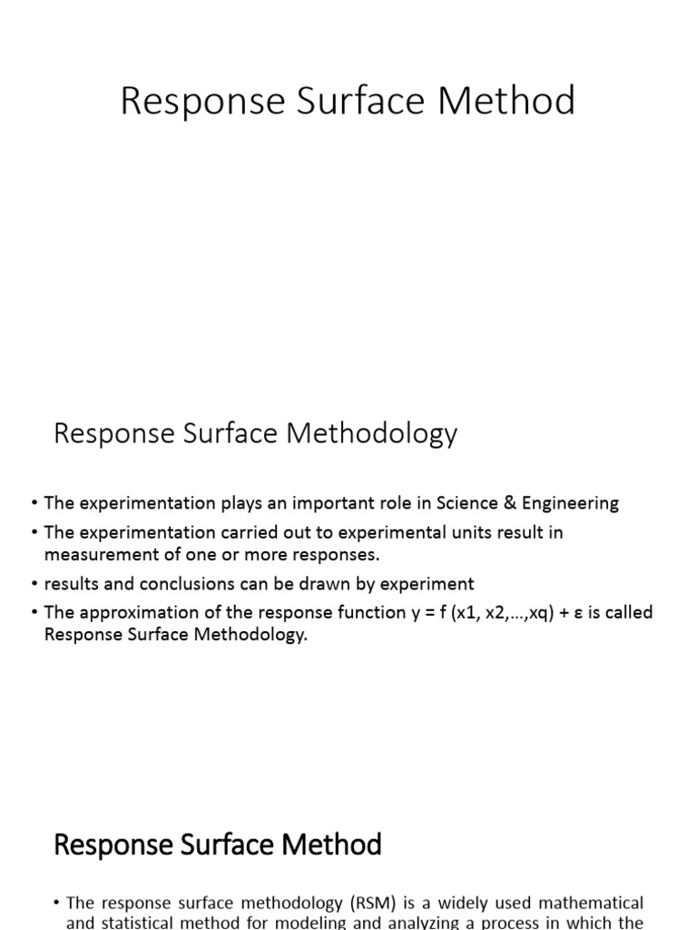 Response Surface Method Contour | PDF