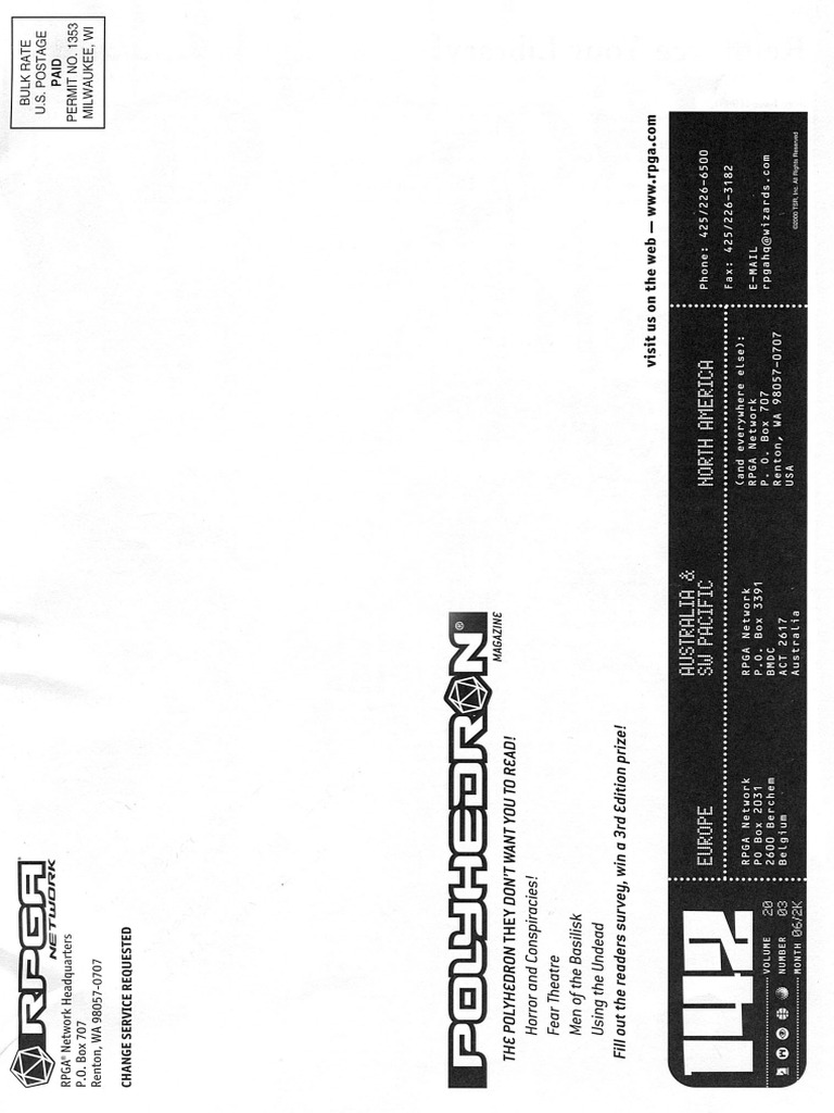 Polyhedron 142 - Erik Mona [Editor] | PDF