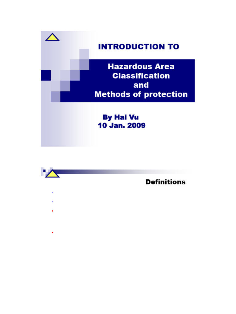 Training - Hazardous Area Classification and Methods of Protection ...